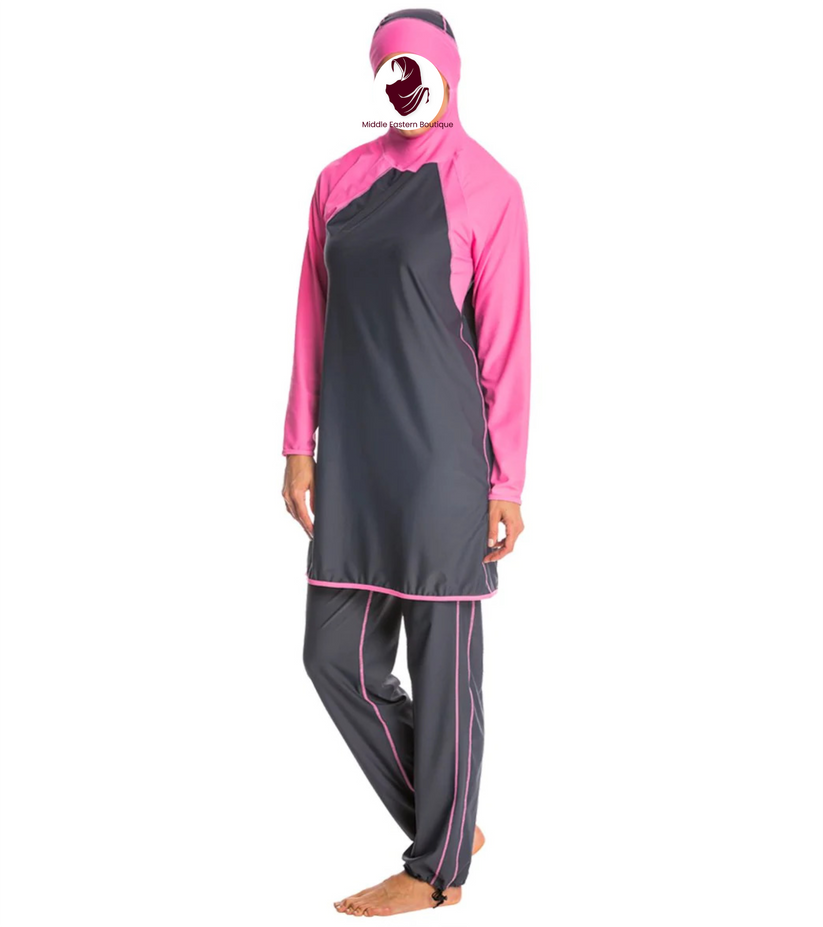 Middle Eastern Boutique Modest Swimsuit with hijab, Islamic Swimsuit
